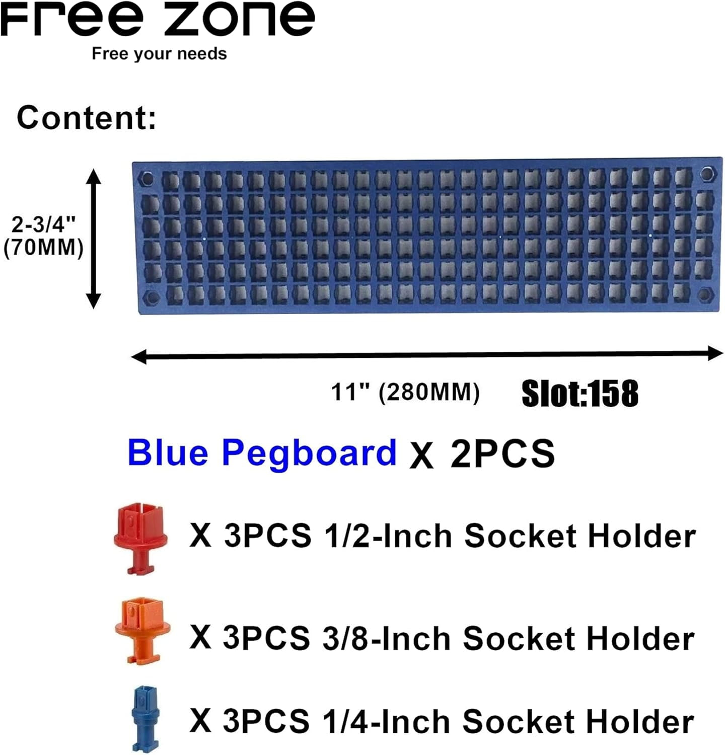 TRA-FREE ZONE Bit Organizer Set (Blue) \u2013 158-Hole Bit Storage ...