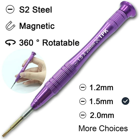 TRA-Flathead 1.5 mm Screwdriver Slotted Precision Micro Screwdriver 1 ...