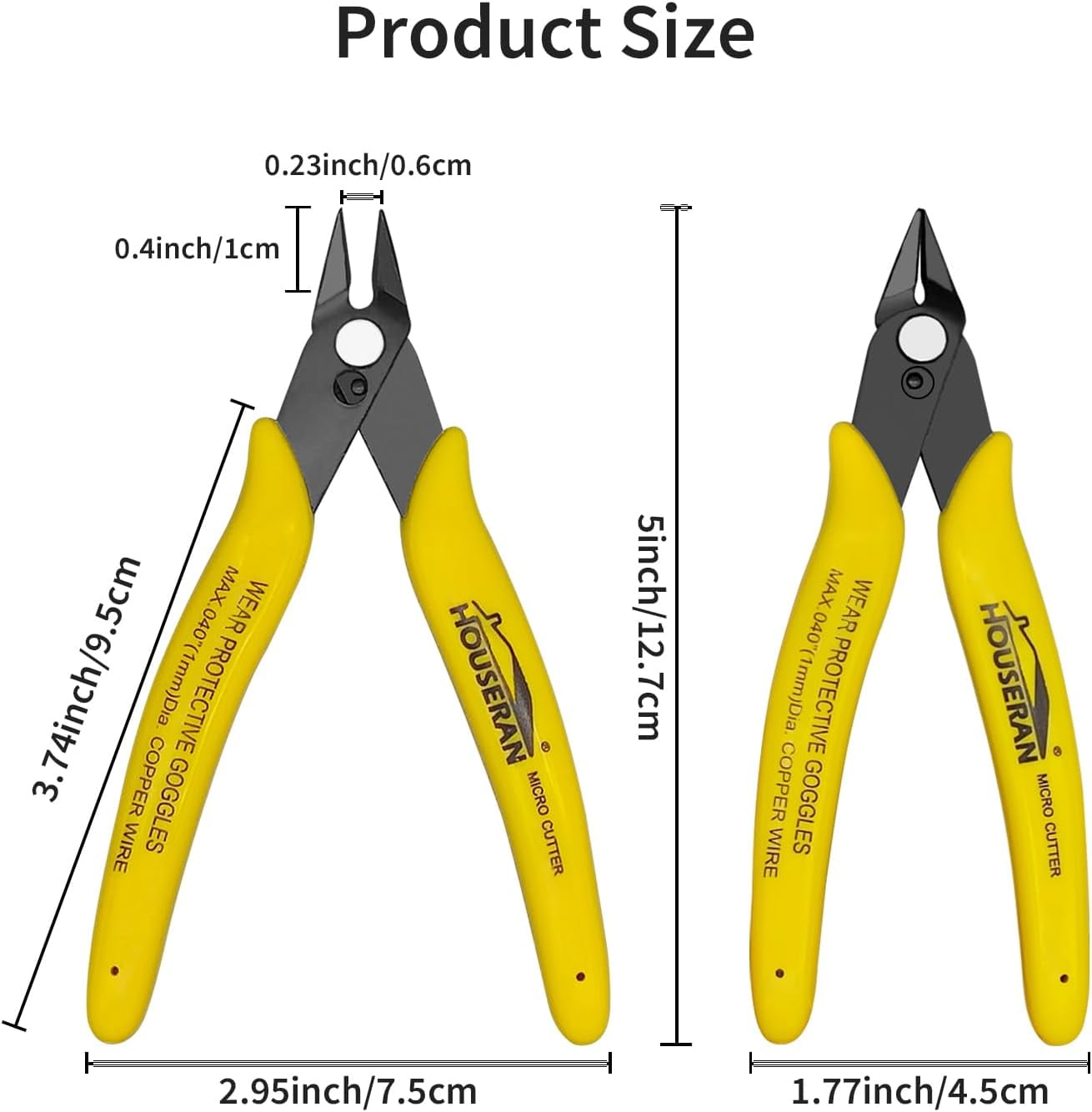 TRA-Flush Cutters, 10 Pack, 5 Inch Micro Flush Cut Pliers with Spring ...
