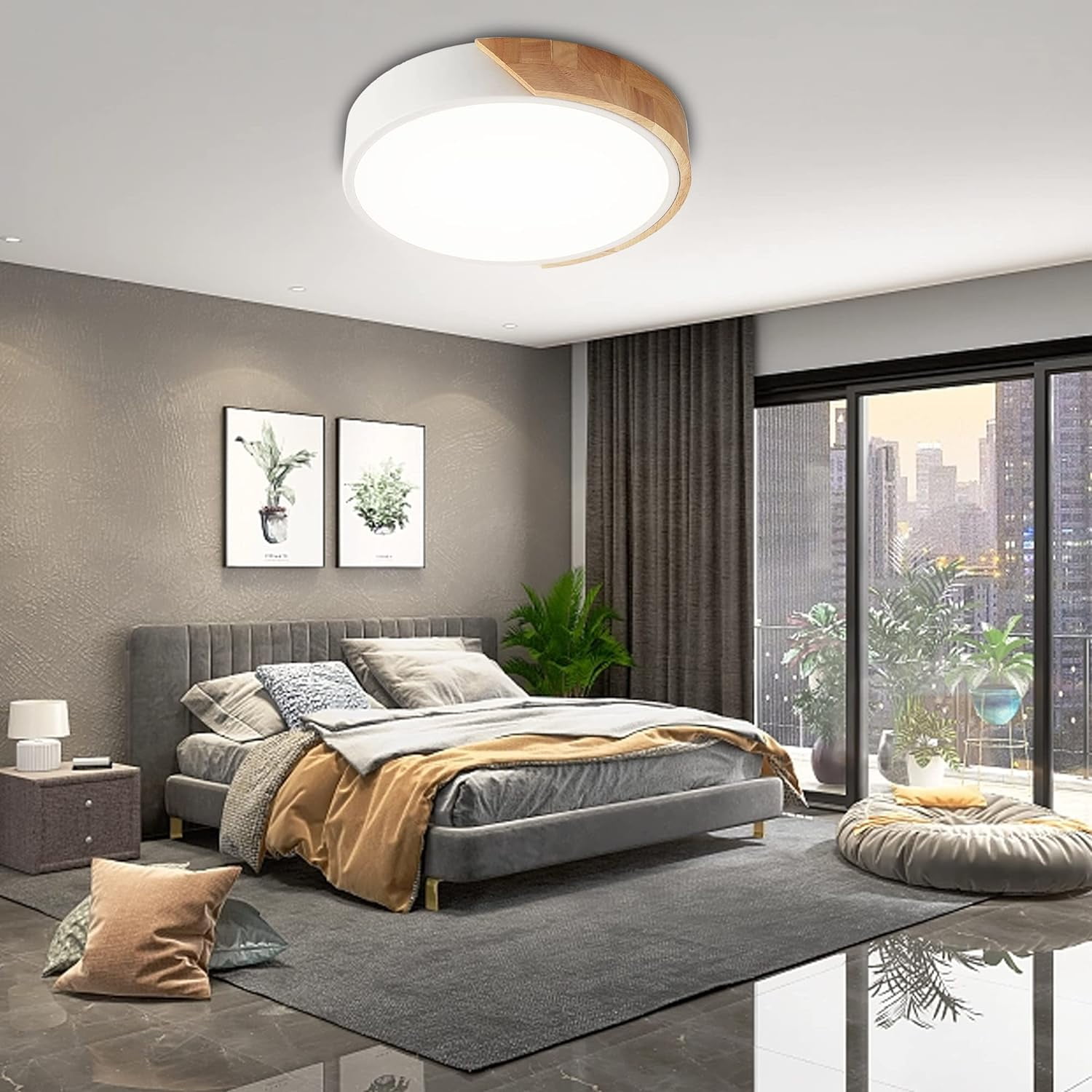 TRA-Flush Mount Ceiling Light, 12 inch LED Ceiling Light Fixture, Matte ...