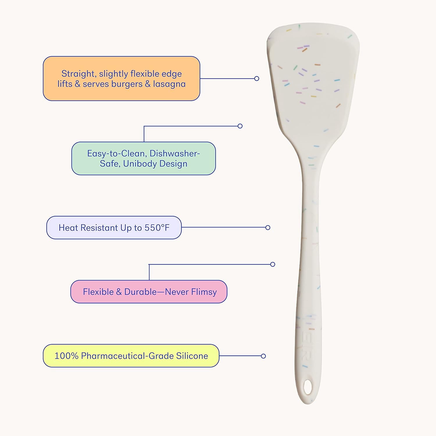 TRA-GIR: Silicone Turner - Non-Stick Heat Resistant Silicone Spatula ...