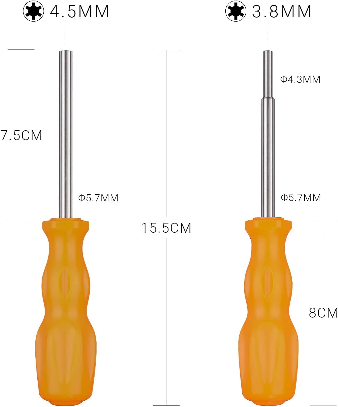 TRA-Gamebit Screwdriver Set, 3.8mm & 4.5mm Security Screwdriver Bit ...