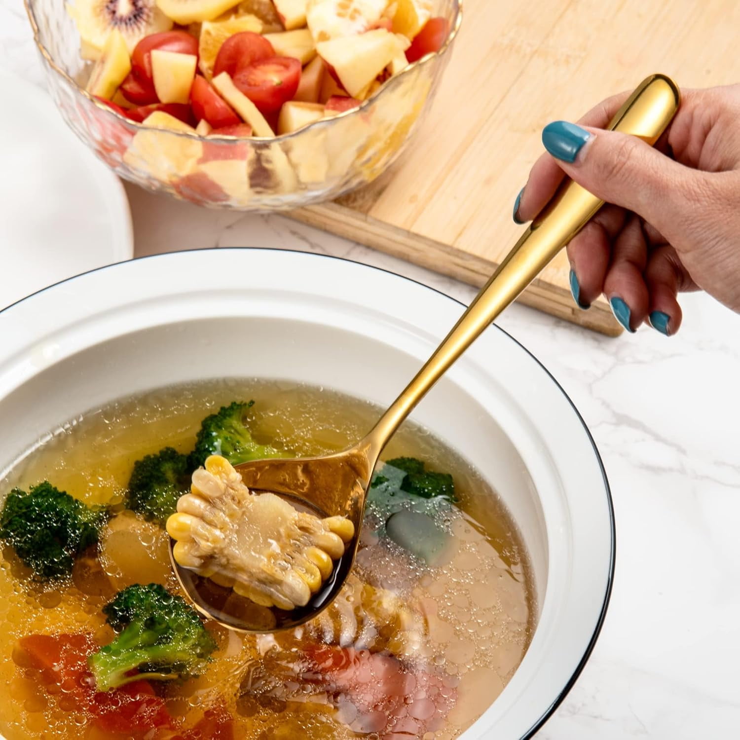 TRA-Gold Gravy Ladle Set - SUS304 Stainless Steel Small Serving Ladle ...