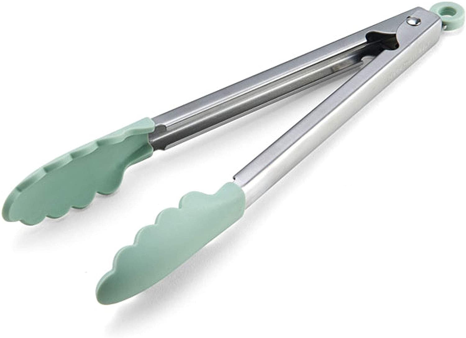 TRA-Gourmet Silicone-Tipped Stainless Steel Tongs, 12 Inch, Pistachio ...