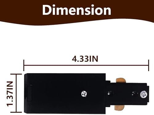 TRA-H Track Lighting Live End Cord Kit, 1PCS 4.9FT Track Live End ...