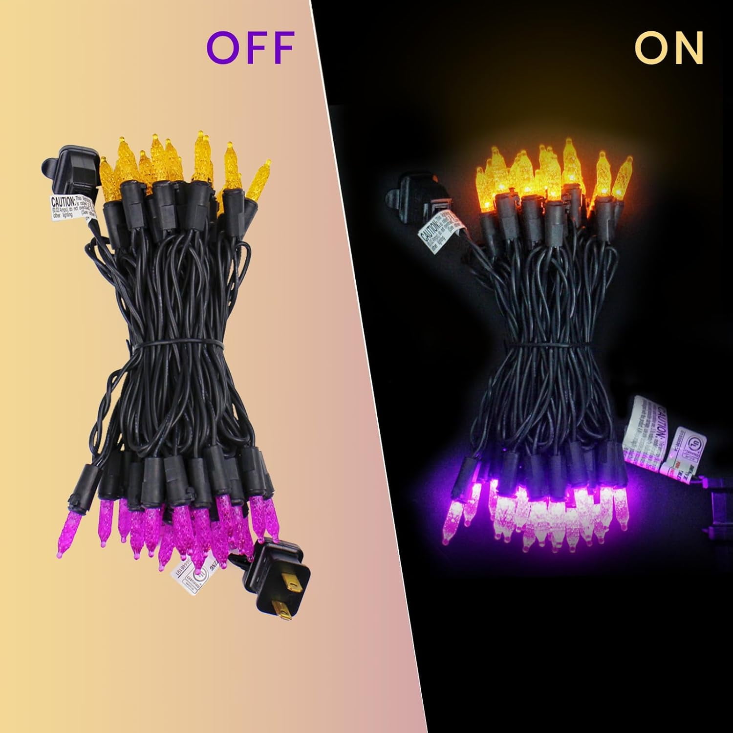 TRA-Halloween Purple & Orange M5 LED Mini String Lights \u2013 50 Count ...