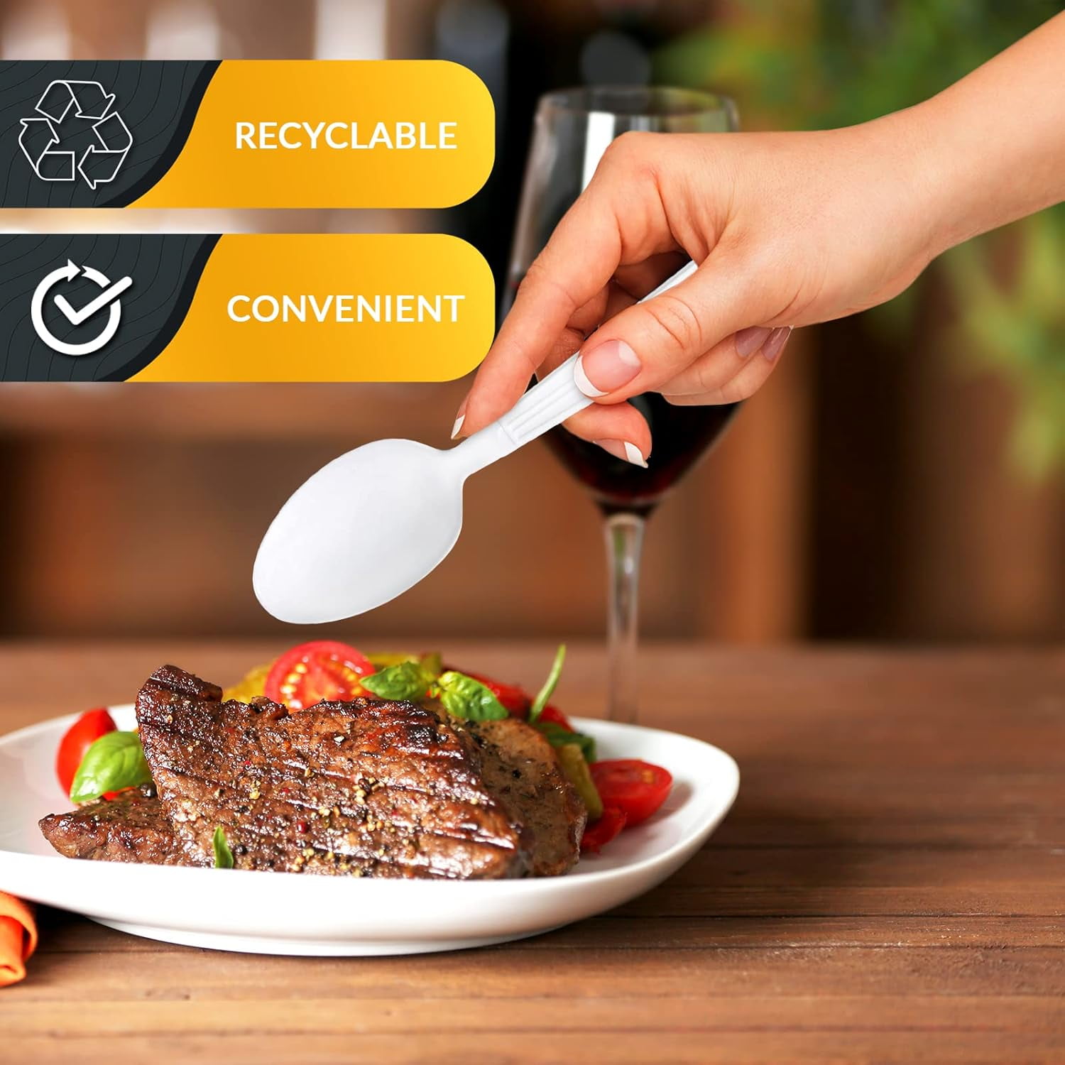 TRA-Heavy Weight Disposable Plastic Teaspoons [200-Pack] - Bulk King ...