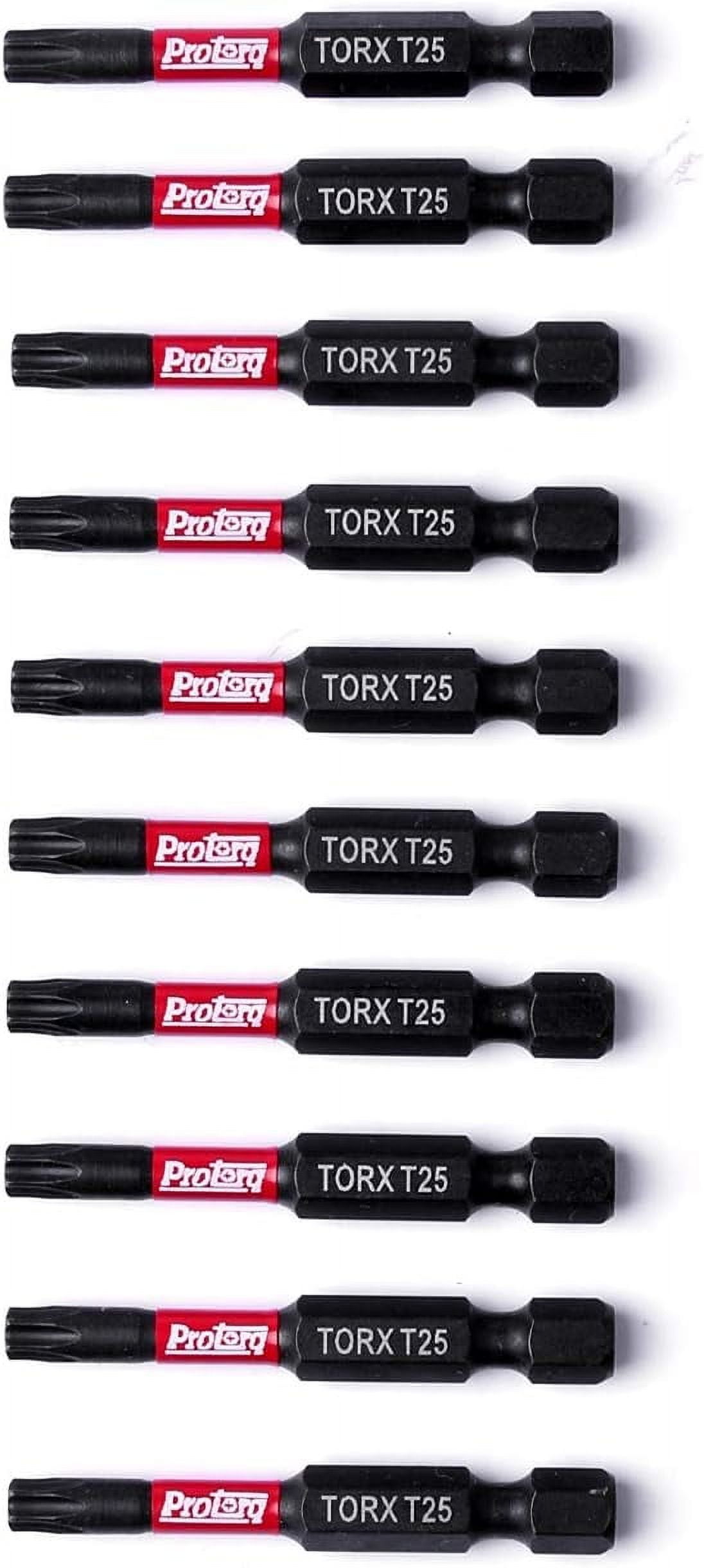 TRA-Impact Power Bit Set W/clip, 10-Piece, T25 TORX, 2 Inch Length ...