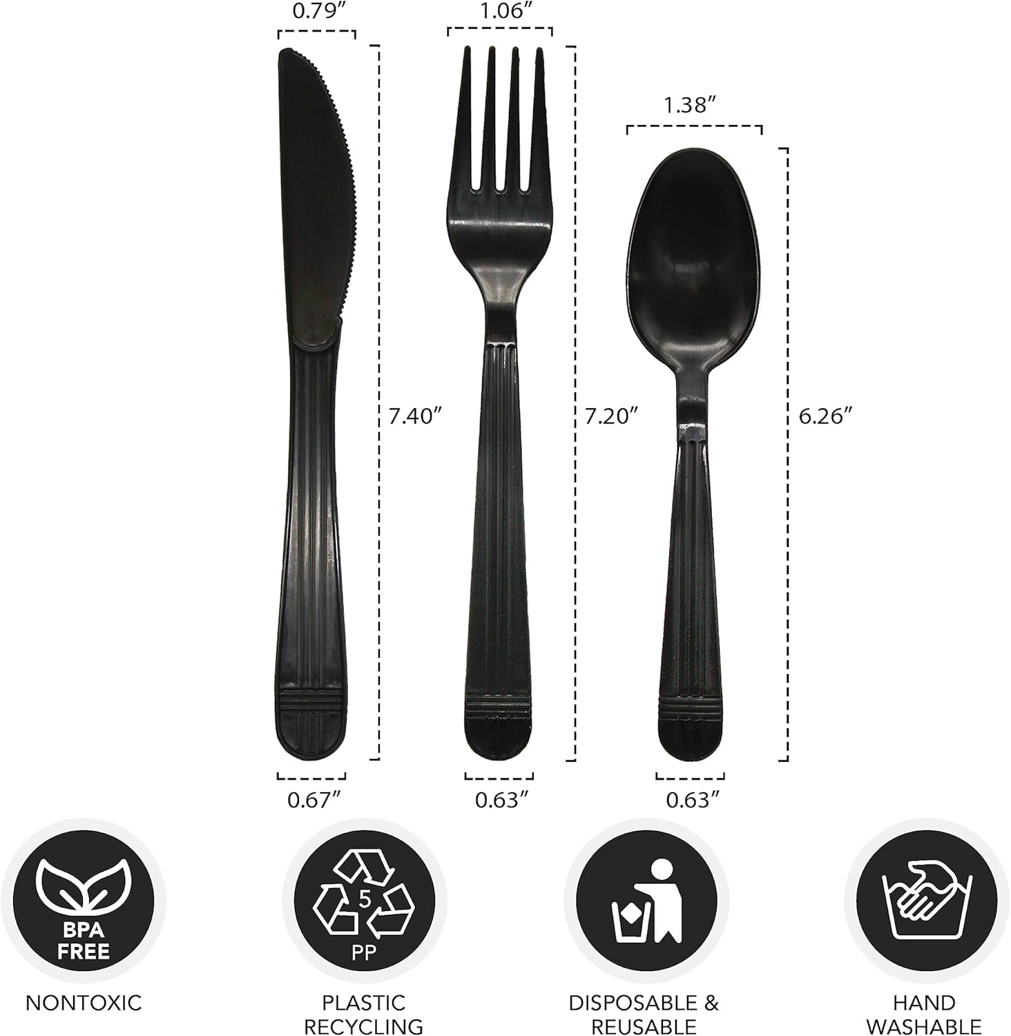 TRA-Individually Wrapped Heavy Duty Plastic Utensil Kits, 50 Sets for ...