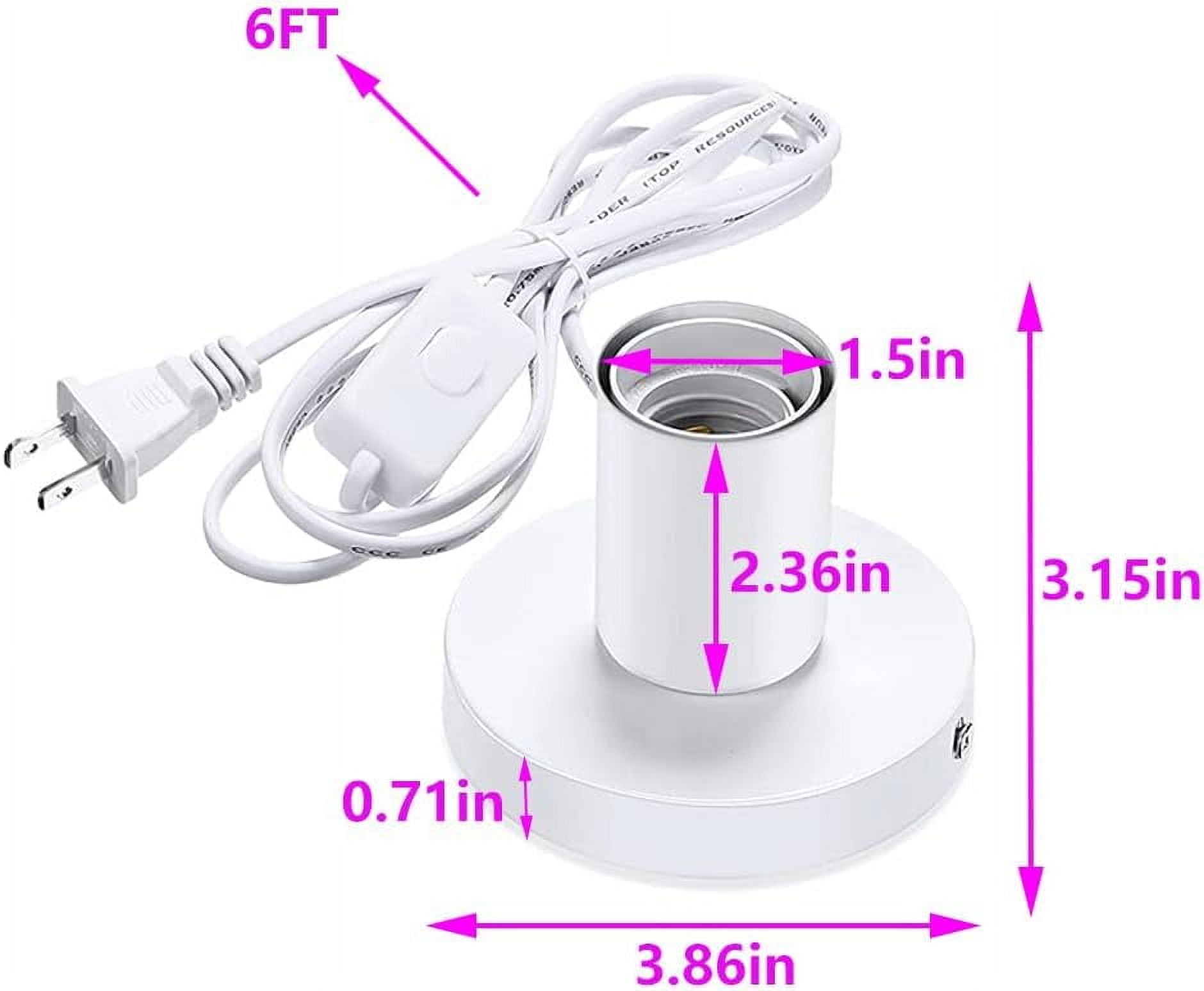 TRA-Industrial Table Lamp Base, E26 E27 Lamp Base Without Shade, Mini ...