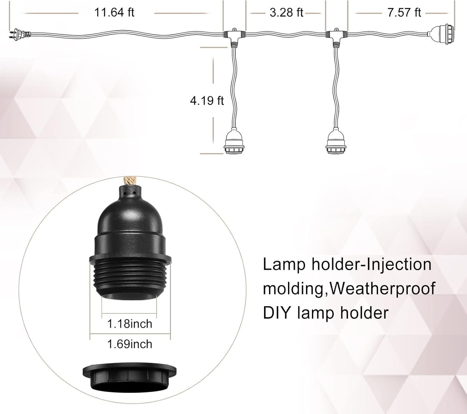 TRA-Industrial Triple Ceiling Pendant Light,Vintage Weatherproof ...