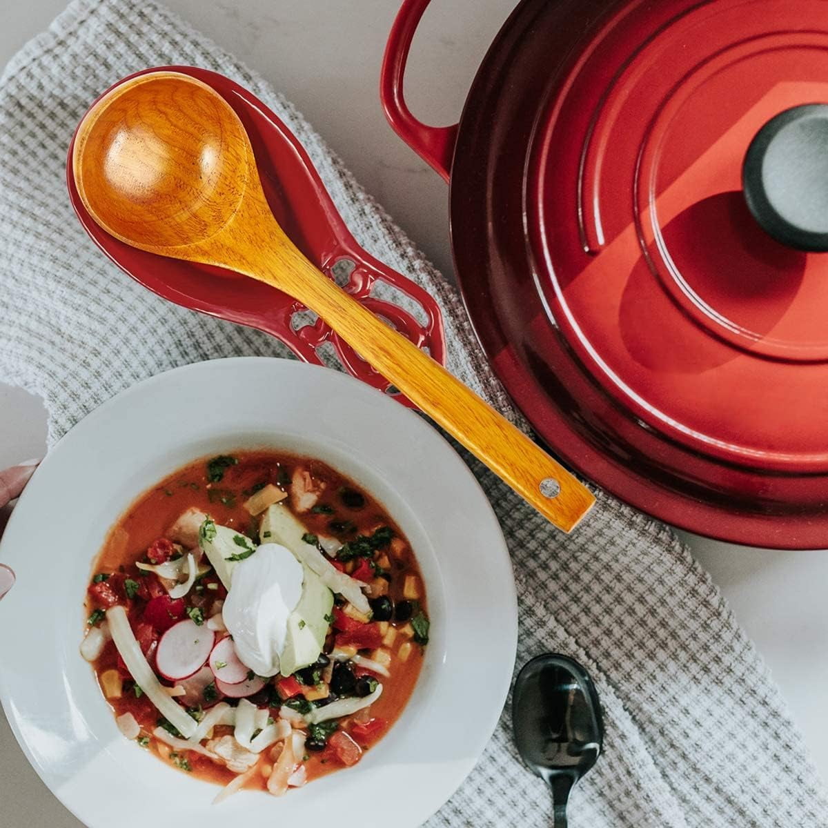 TRA-JOGREFUL Spoon Rest, Cast Iron Spoon Holder for Cooking/Stove Top ...