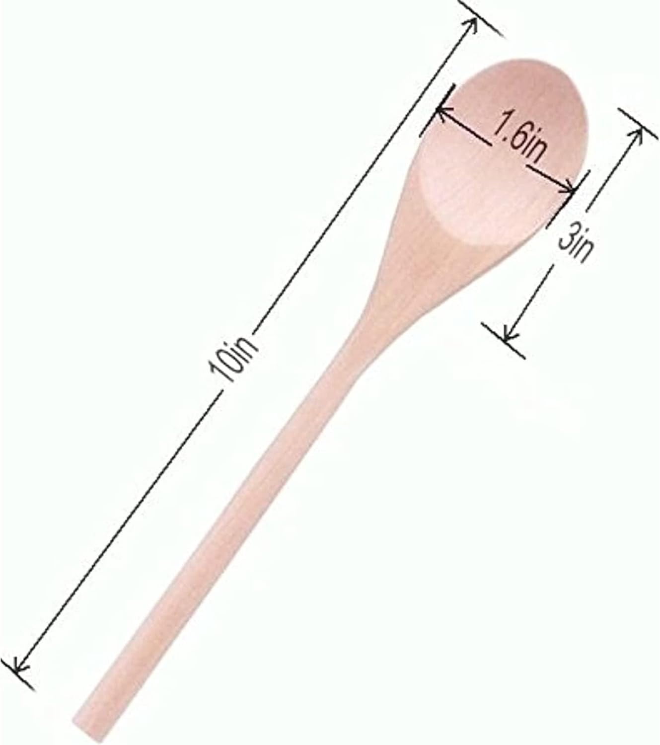 TRA-Kitchen Wooden Spoons Mixing Baking Serving Utensils Puppets 10 In ...