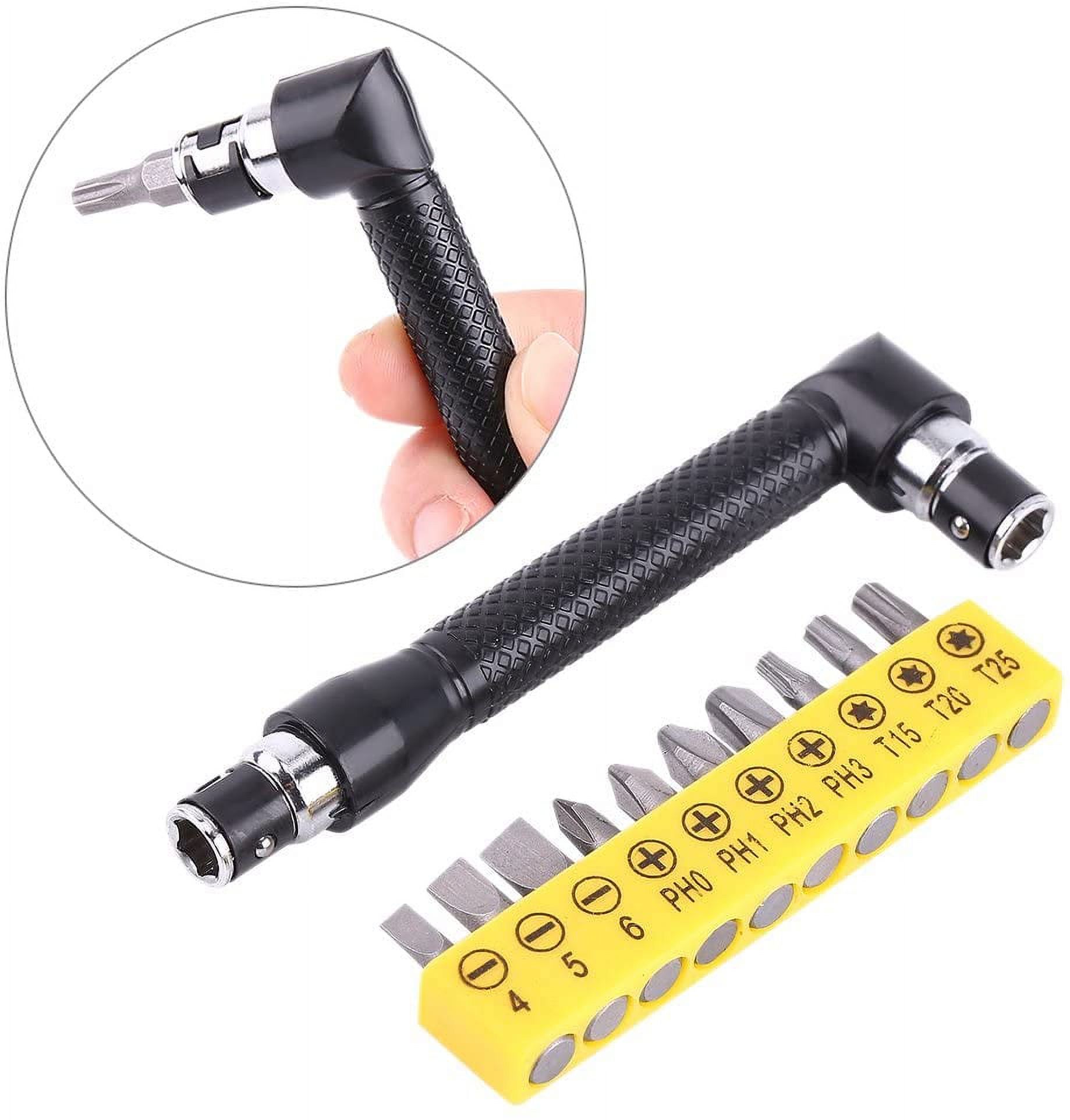 TRA-L-Shape Extension Handle Double Head Hex Socket Wrench Screwdriver with 10 Sockets ...