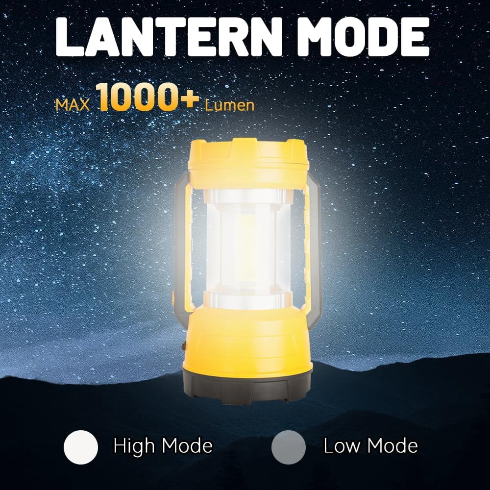 TRA-LED Camping Lantern Rechargeable, Spotlight Flashlight with Solar ...