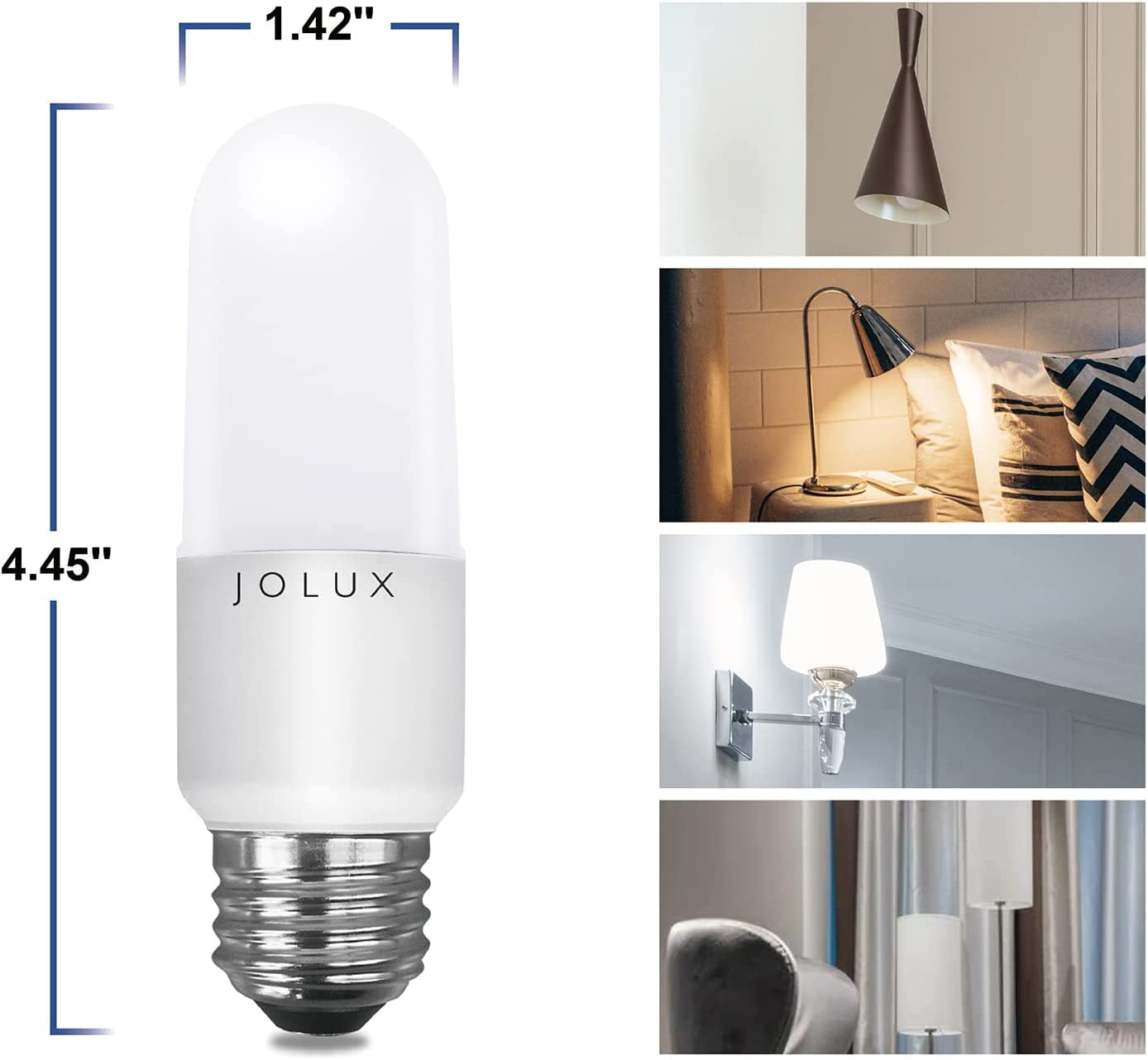 TRA-LED Stick Light Bulbs, Enclosed Fixture Rated,60W Equivalent, 5000K ...