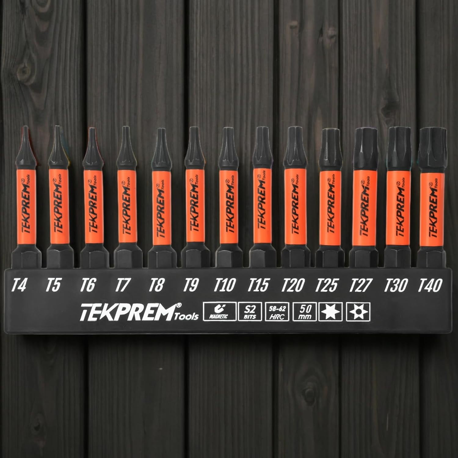 TRA-Long Torx Bit Set with Magnetic Bit Driver, 13-Piece Security Torx ...