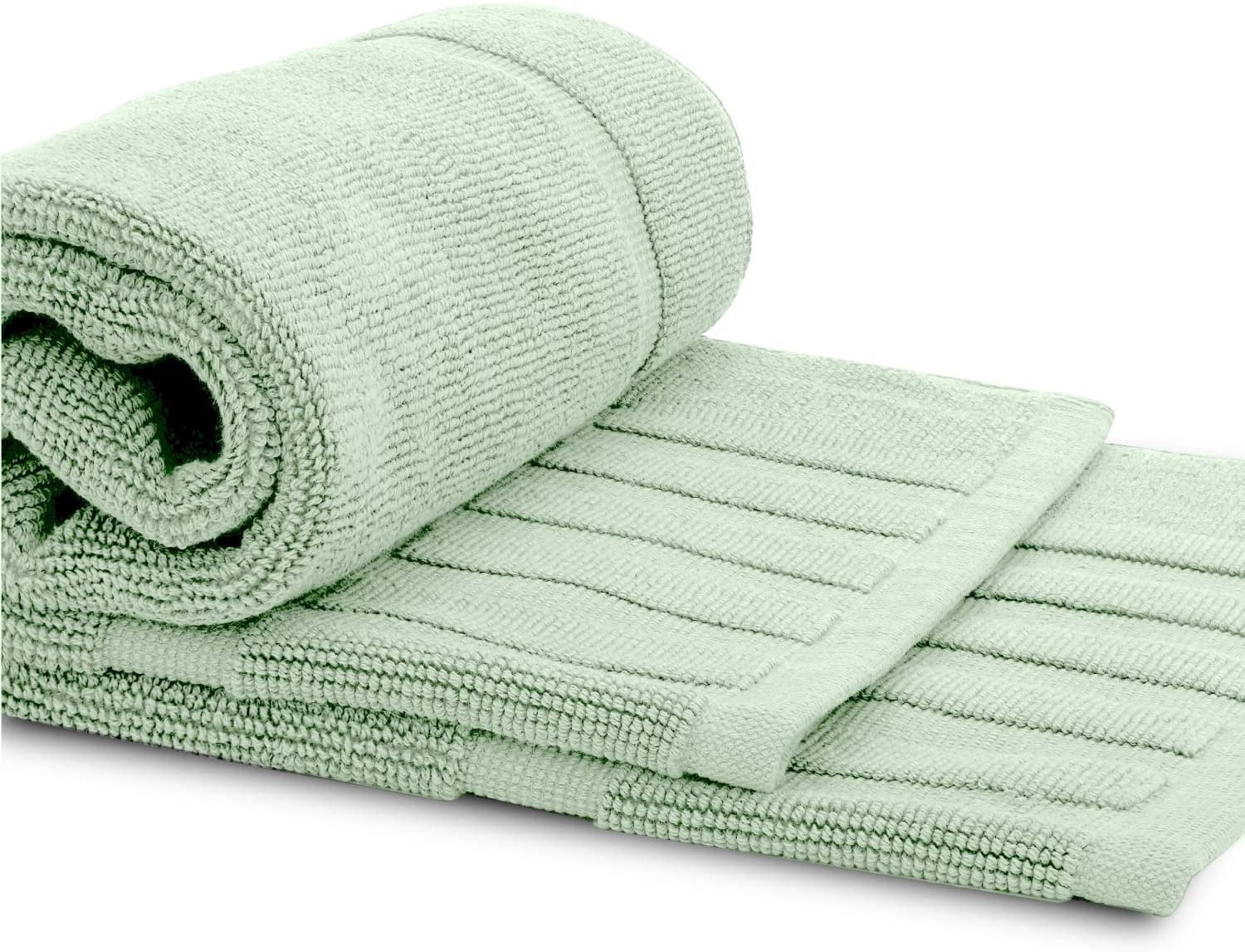 TRA-Luxury Bath Mat Floor Towel Set - Absorbent Cotton Hotel Spa Shower ...
