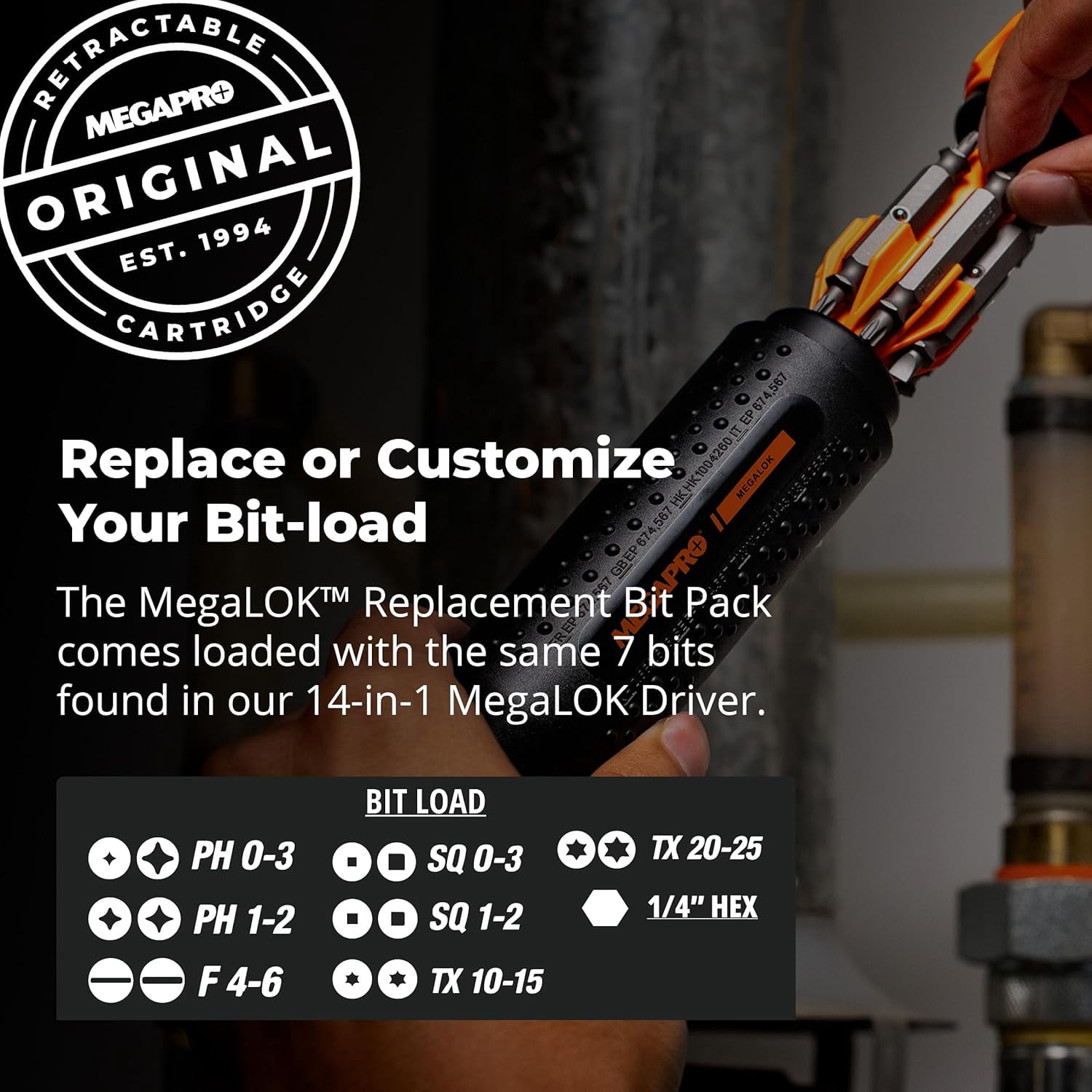 TRA-MEGAPRO® Replacement Bit Pack - The MegaLOK™ | 7 double-ended bits ...