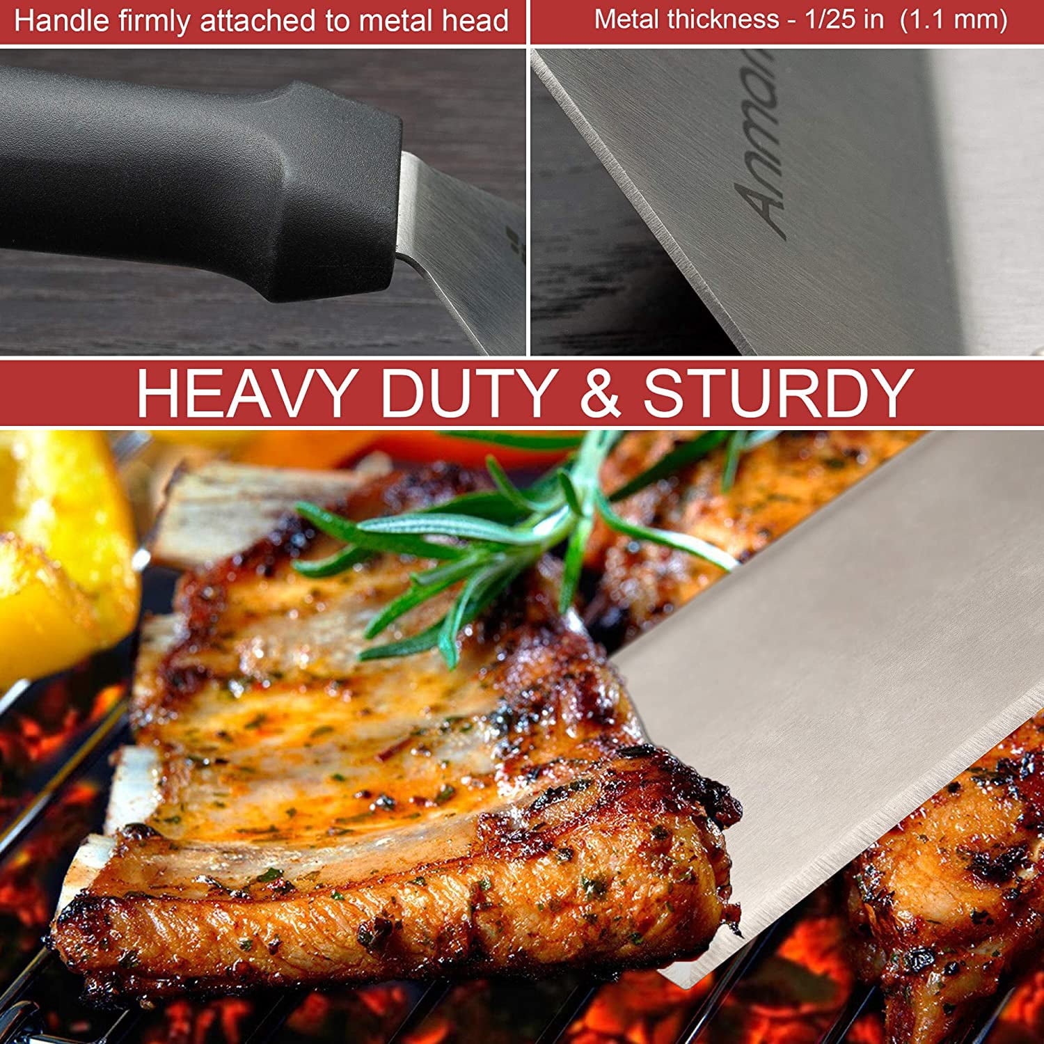 TRA-Metal Spatula Stainless Steel and Scraper - Professional Chef ...