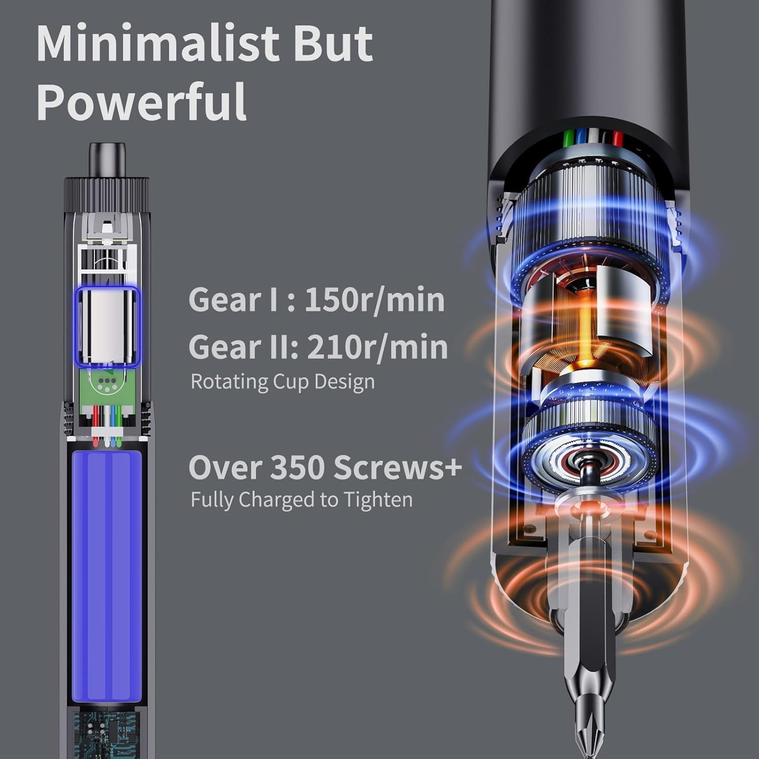 TRA-Mini Electric Screwdriver, Precision Screwdriver Set with 24 ...