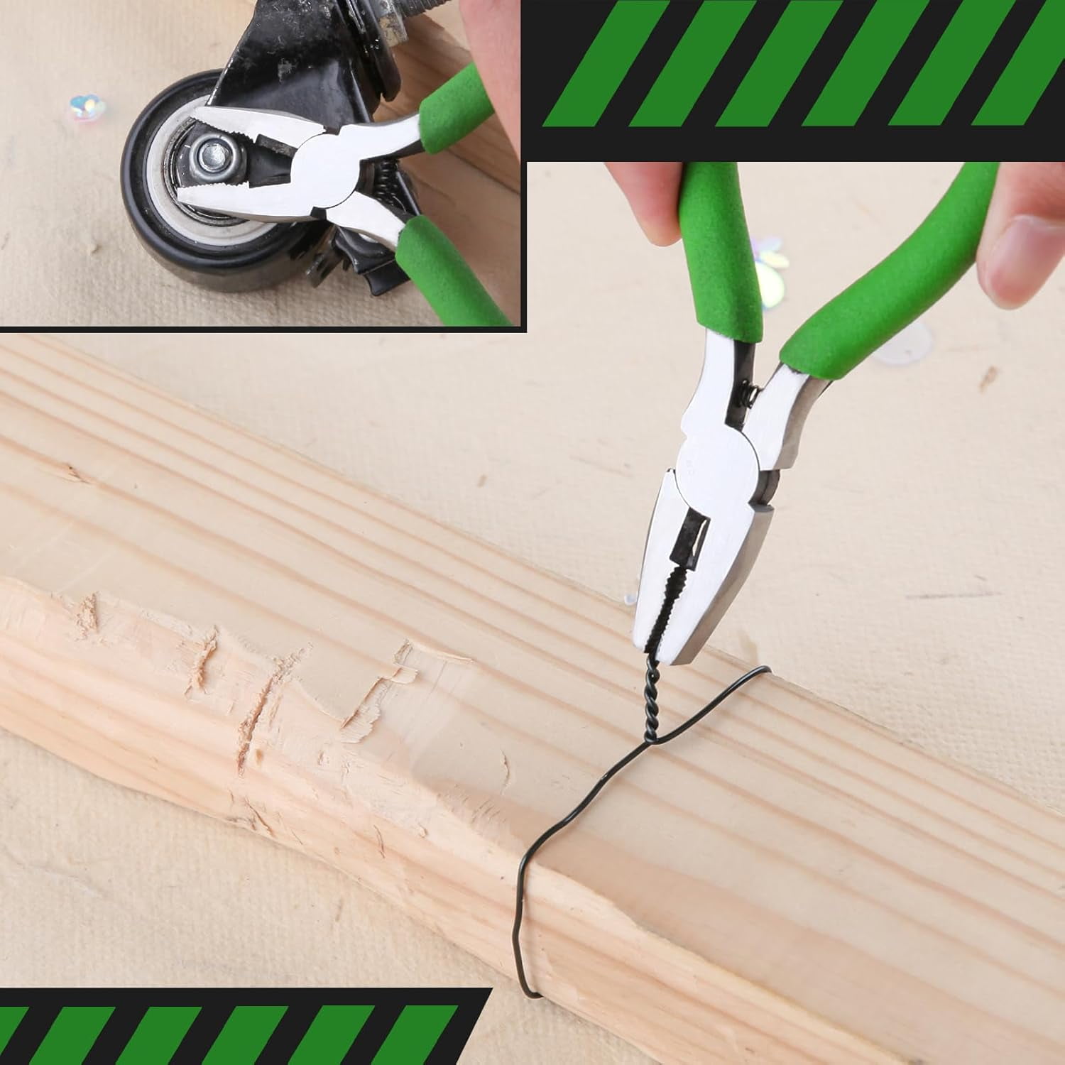 TRA-Mini Lineman's Pliers with Wire Cutter 4-1/2 Inches Multi Use ...