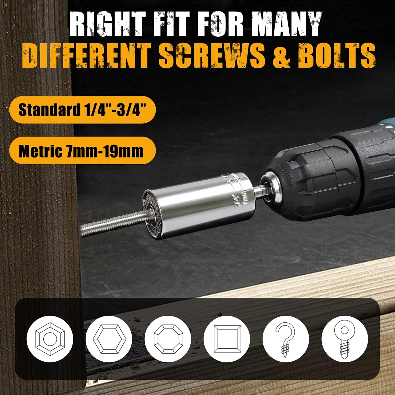 TRA-MulWark Super Universal Socket Tools for Men - (7-19 MM) Socket Set ...