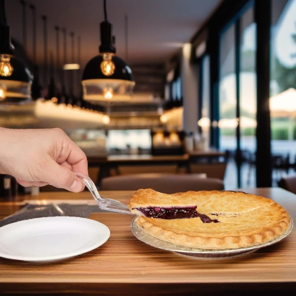TRA-(Pack of 6) Clear 10" Disposable Plastic Pie and Cake Servers ...