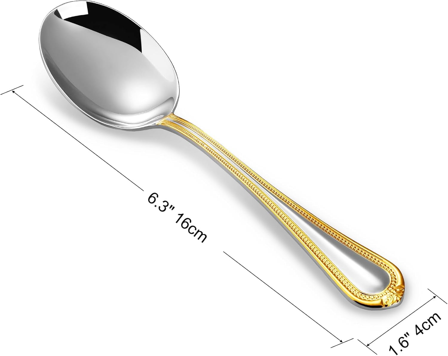 TRA-Pearl Edge 4-Piece Premium Spoon Set, 18/10 Stainless Steel, Fine ...