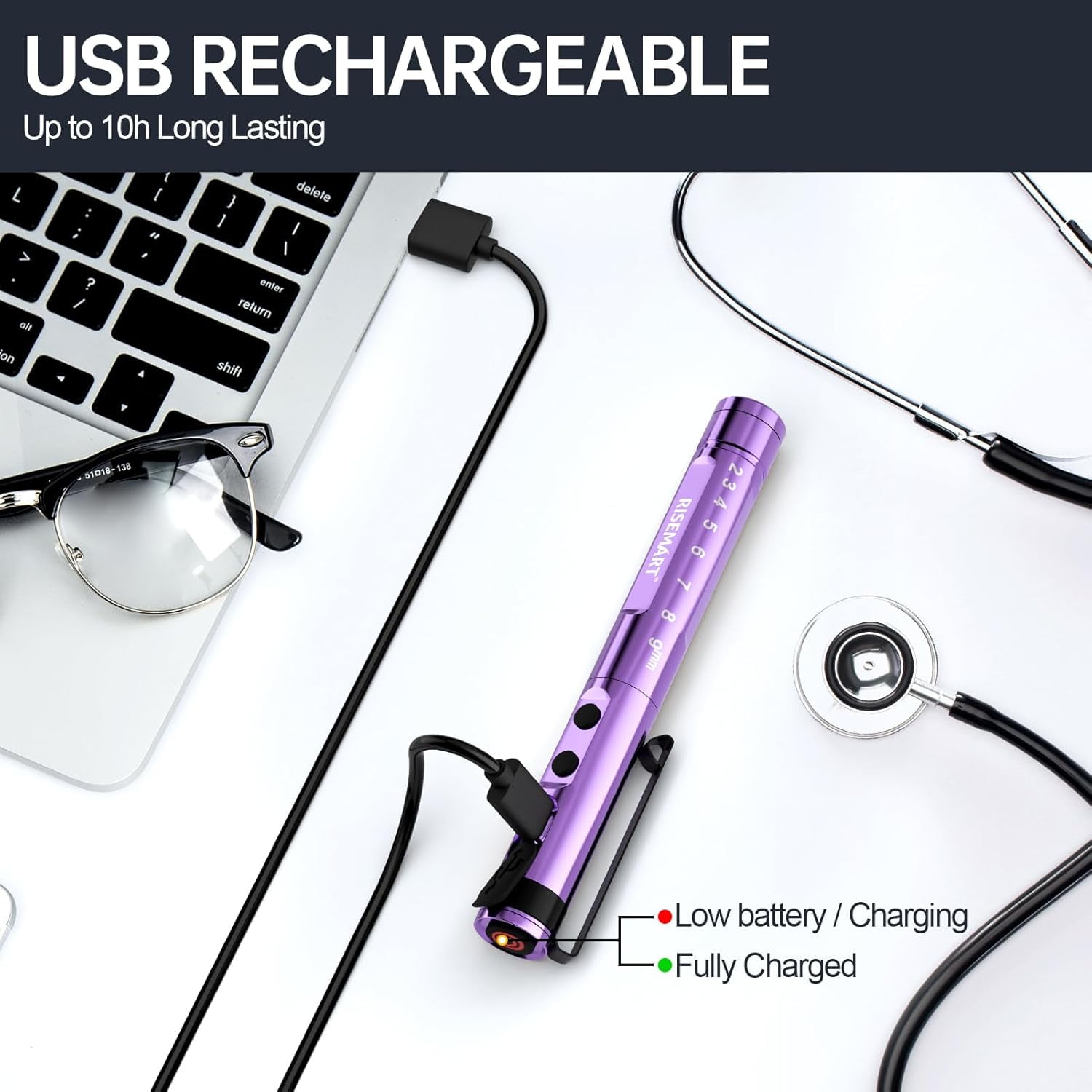 TRA-Pen Light for Nurse, Rechargeable LED Medical PenLight, Warm/Cool ...