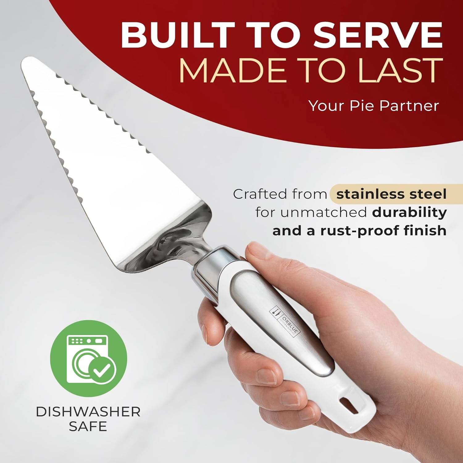 TRA-Pie Server, Essential Kitchen Tool, Serrated on Both Sides, Great for Right or Left Handed ...