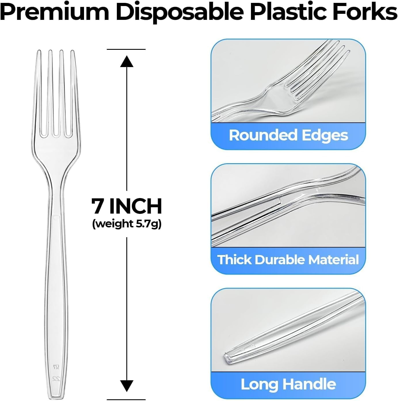 TRA-Plastic Forks 360 Count Heavy Duty Plastic Silverware Forks ...