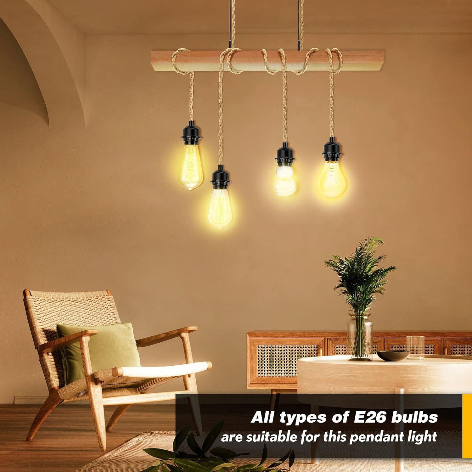 TRA-Plug in Pendant Light Cord, Farmhouse Hanging Lights with Plug in ...