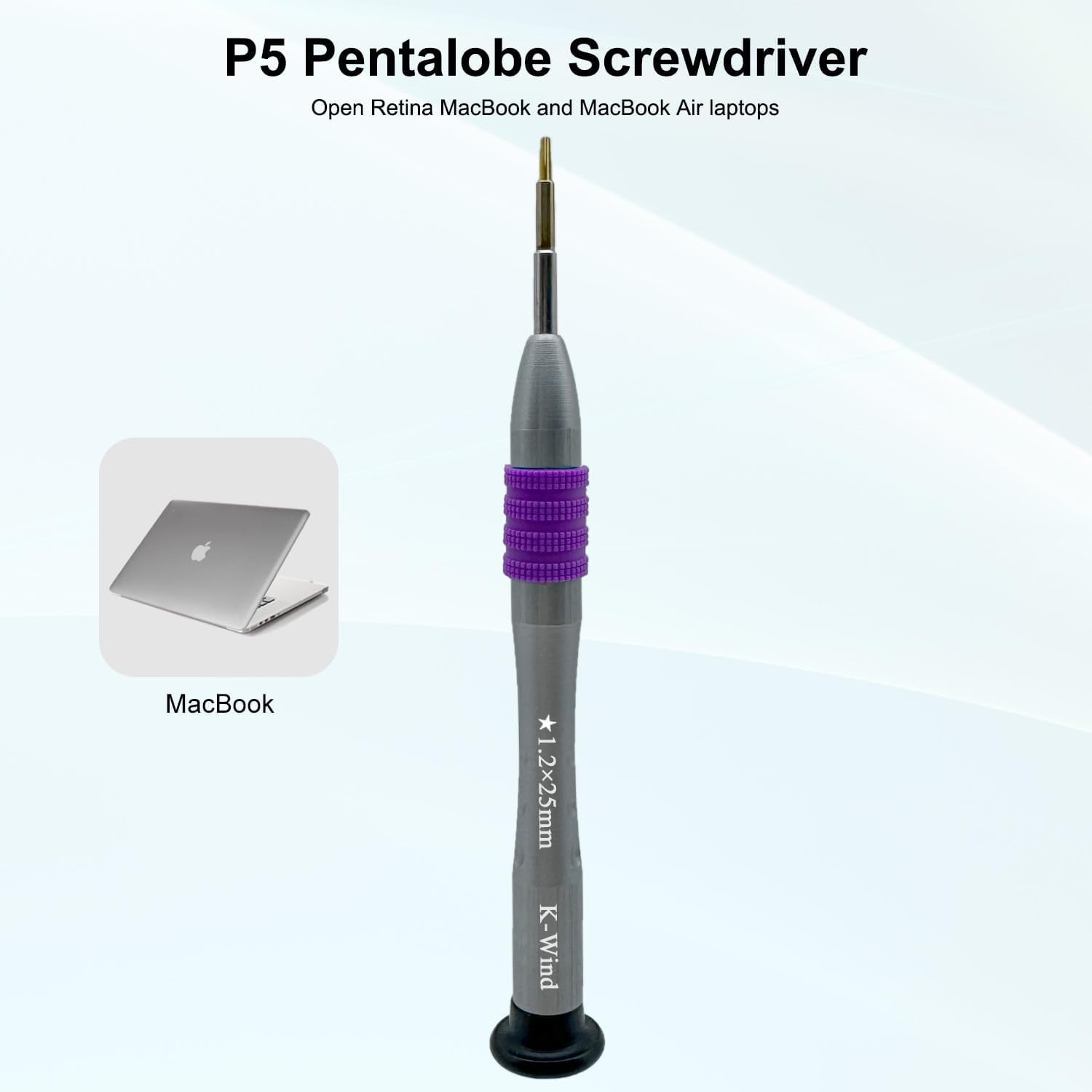 TRA-Precision Pentalobe Screwdriver P5 1.2mm TS4 PL4, S2 High Alloy ...