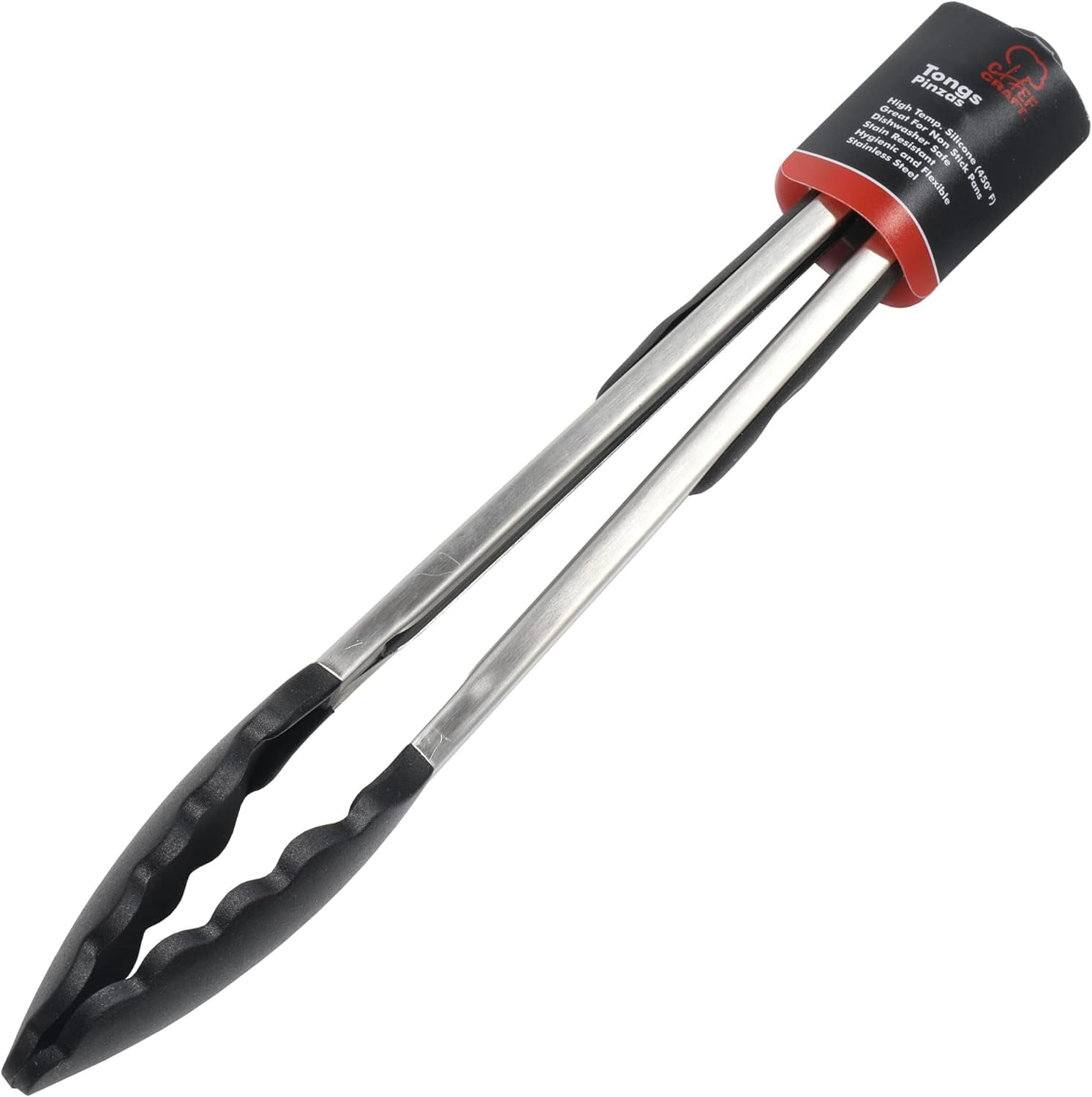 TRA-Premium Silicone Cooking Tongs, 12 inch, Black - Walmart.com