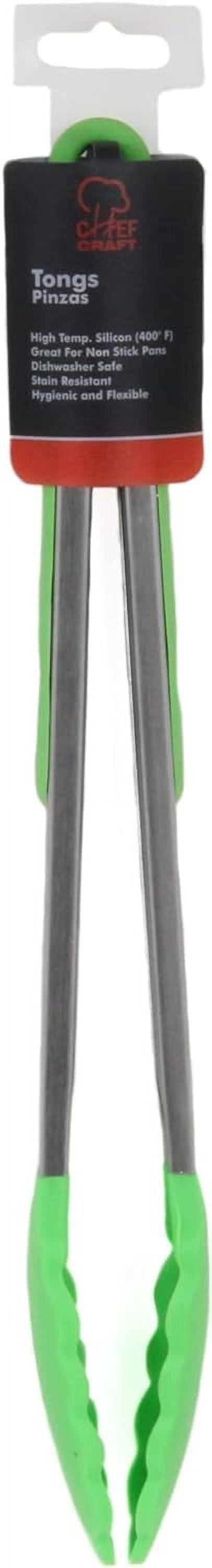 TRA-Premium Silicone Tongs, 12 inch, Green - Walmart.com