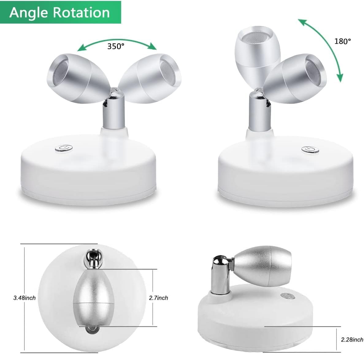 TRA-RGB Wireless LED Spotlight, Battery Operated Accent Lights, Indoor ...