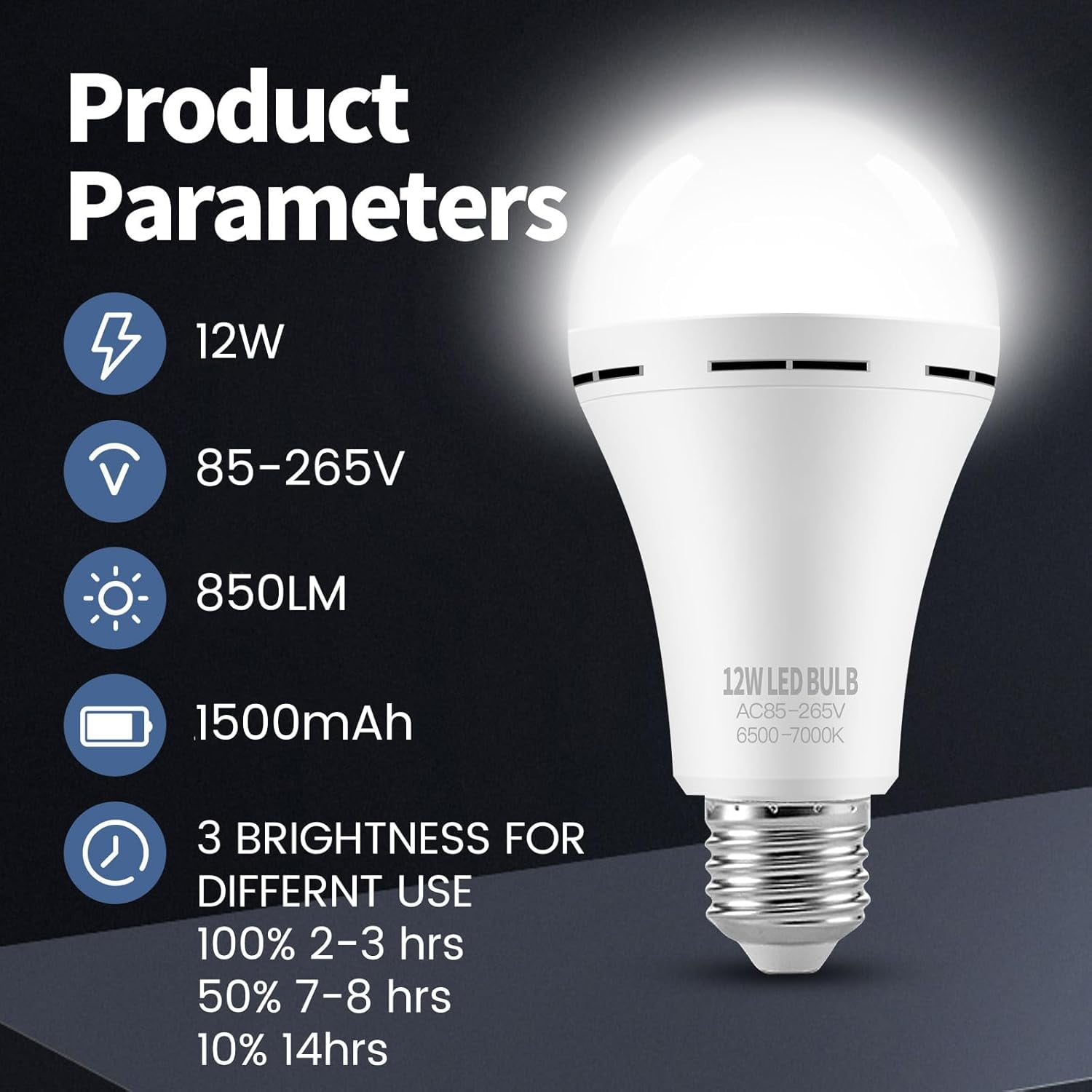 TRA-Rechargeable Emergency LED Light Bulbs for Home Power Failure ...