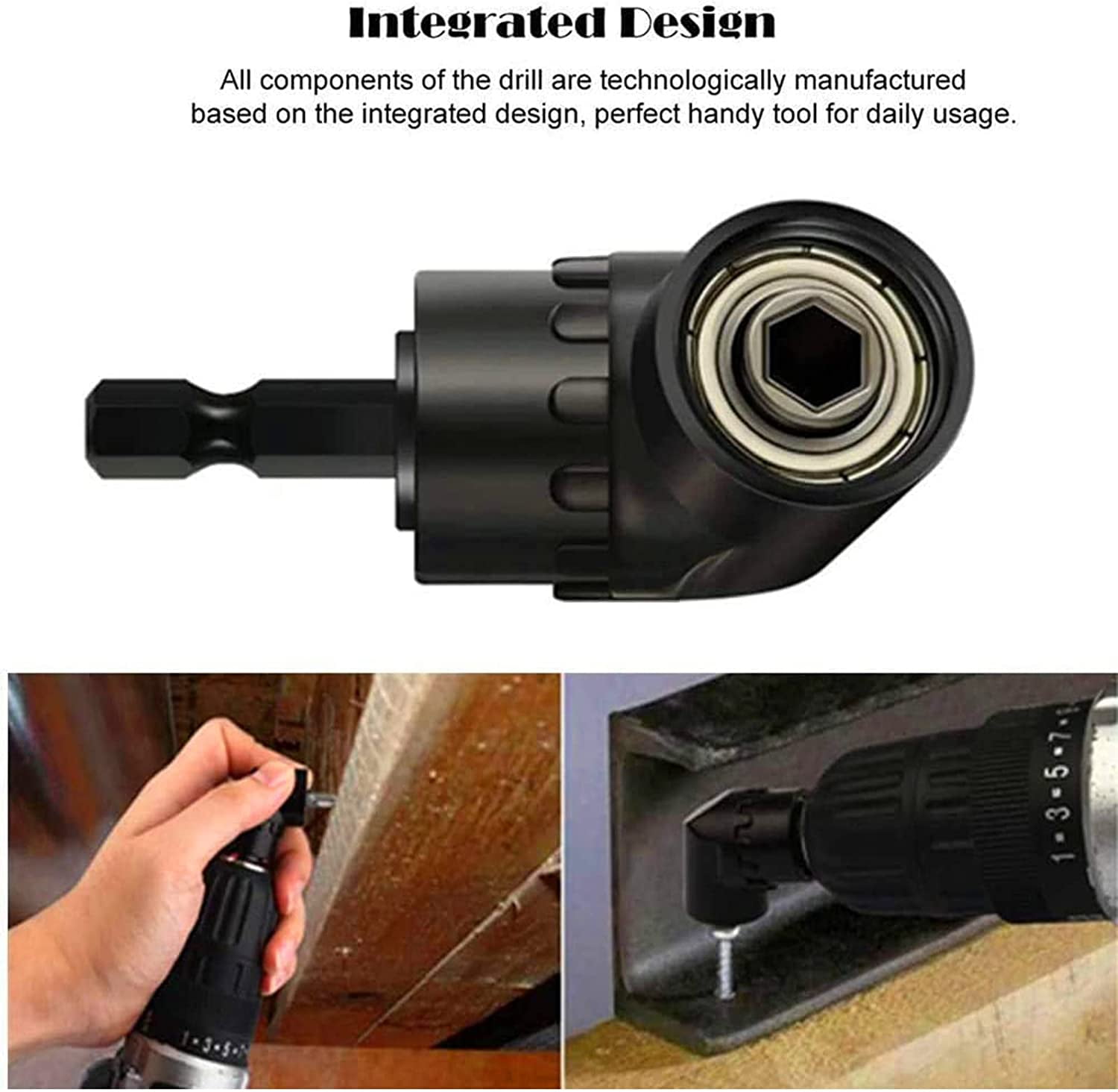 TRA-Right Angle Drill Adaptor,4-in-1 Impact Drill Bit Extension,360 ...