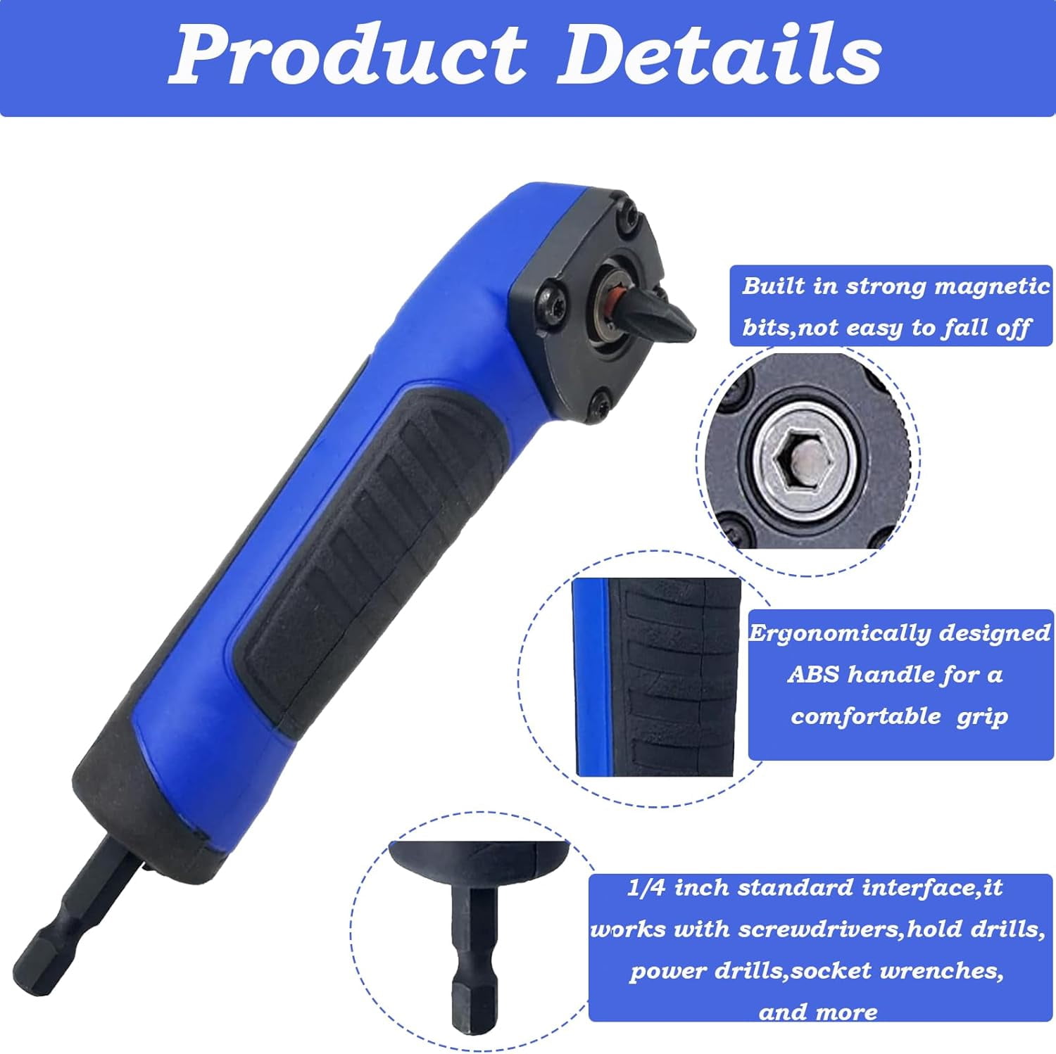 TRA-Right Angle Drill Attachment,90 Degree Drill Adapter Electric ...