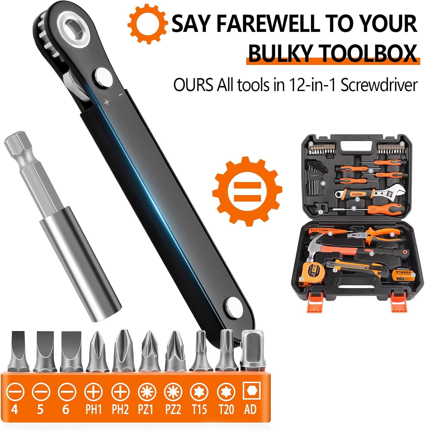 TRA-Right Angle Screwdriver Set Mens Gifts, Mini Ratcheting 90 Degree ...