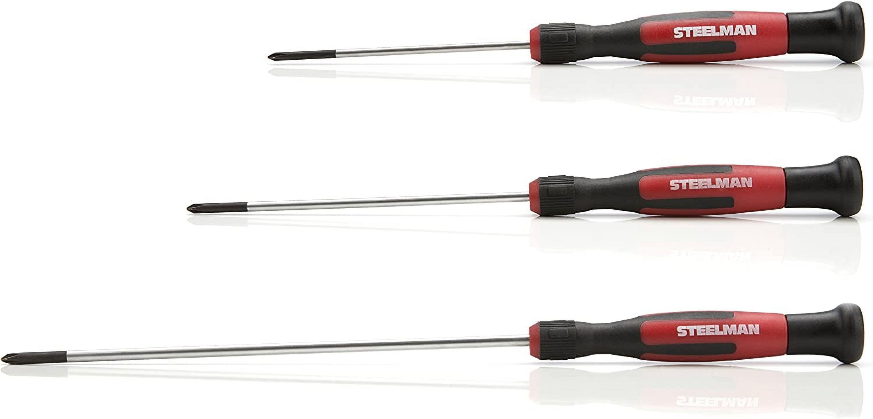 TRA-STEELMAN Precision Steel Shaft 6-Piece Long Electronics Screwdriver ...