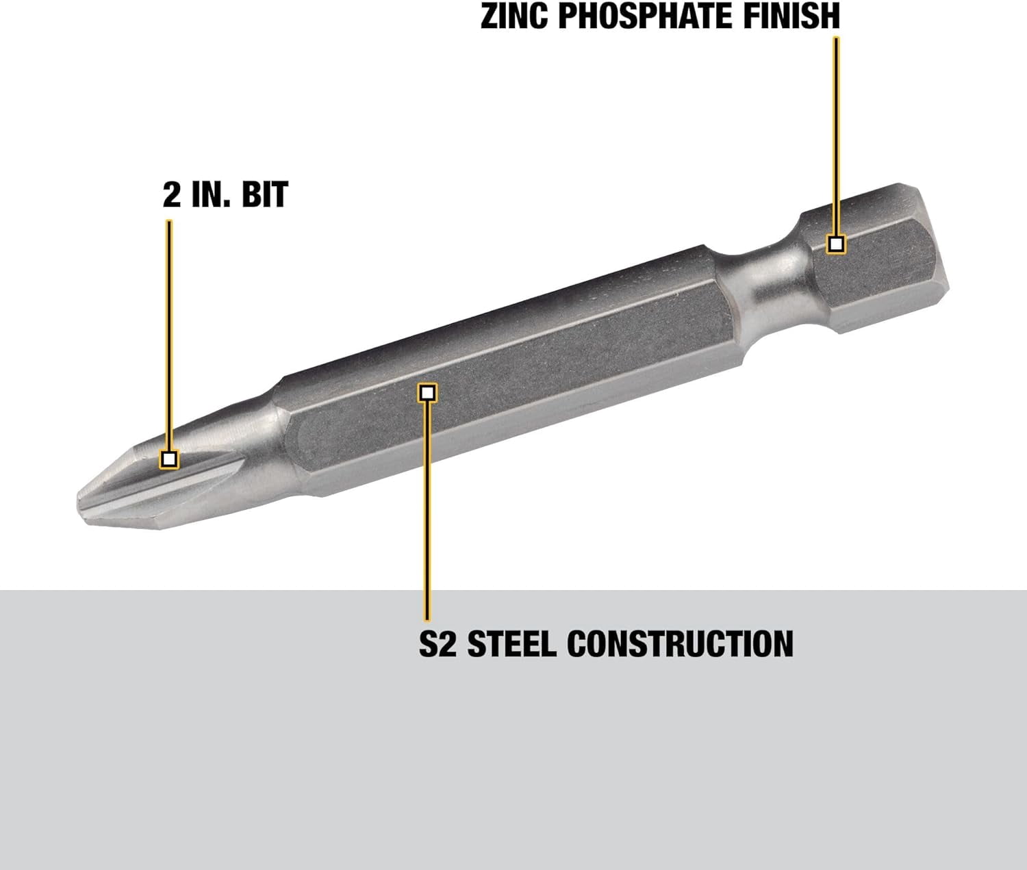 TRA-Screwdriver Set, #2 Phillips, 2-Inch Power Bit, 5-Pack (DW2115 ...