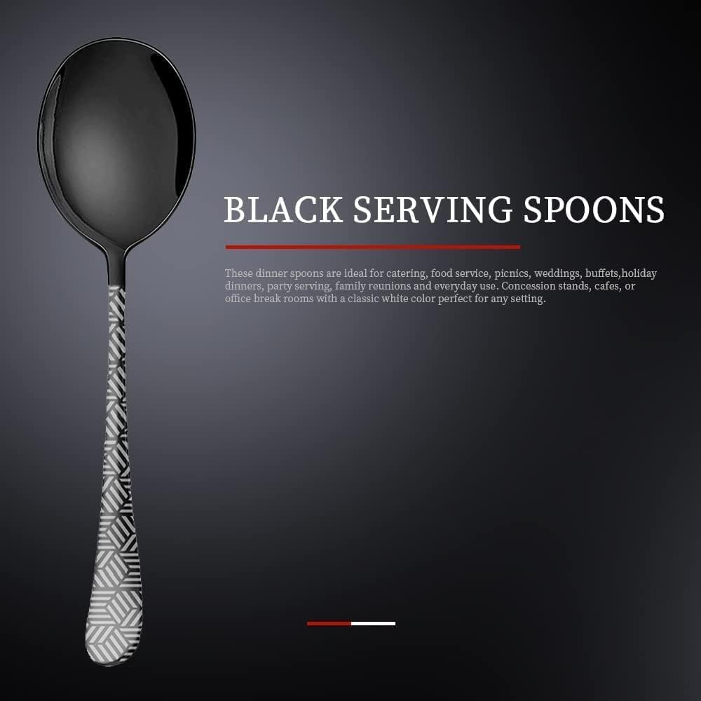 TRA-Serving Spoons Stainless Steel Slotted Spoons 9.8 inches Utility ...