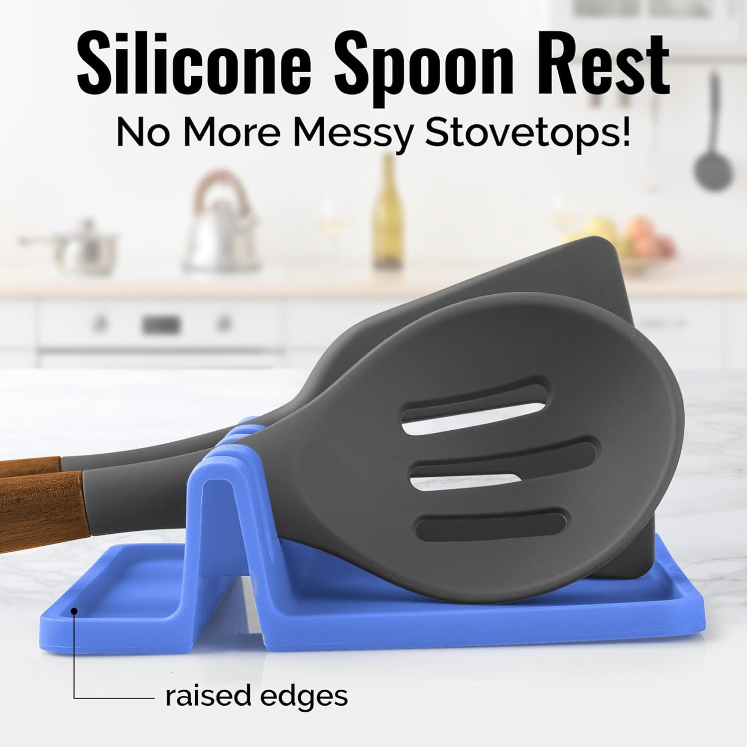 TRA-Silicone Utensil Rest with Drip Pad for Multiple Utensils - BPA ...