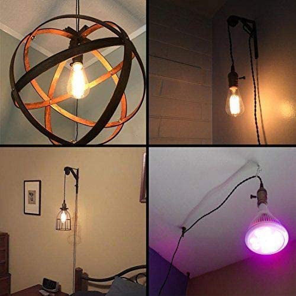 TRA-Single Vintage Bulb Cord Edison Socket lamp Plug Pendant Light with ...
