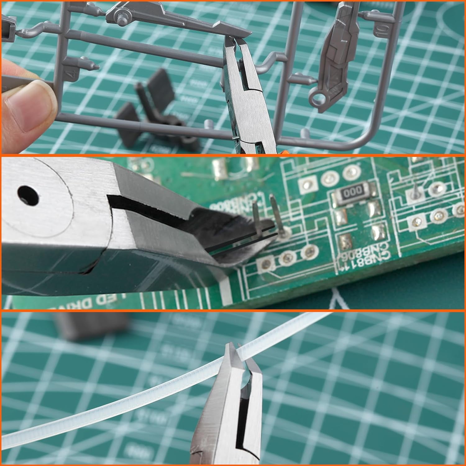 TRA-Small Flush Cut Diagonal Cutters 38 Degree Angled Tip Diagonal ...