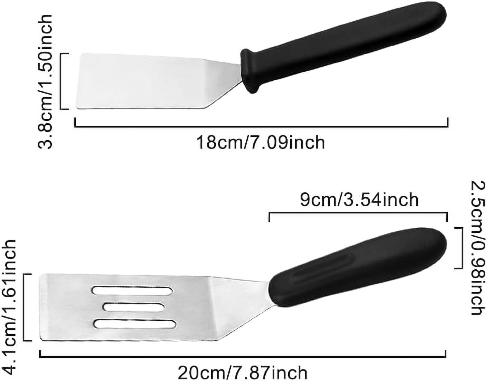 TRA-Small Metal Spatula,2 PCS Mini Serving Spatula Stainless Steel ...
