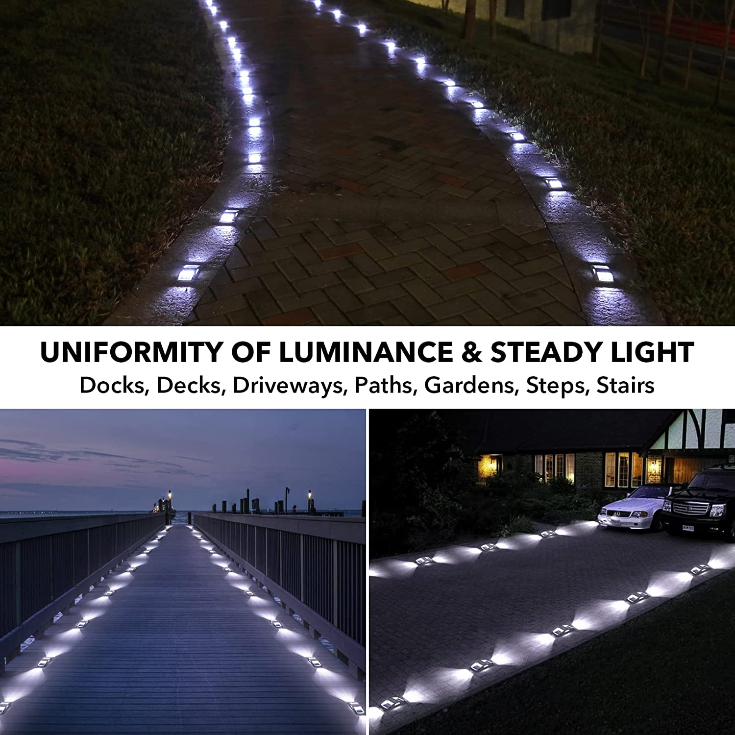 TRA-Solar Driveway Lights 1 Pack, Outdoor Deck Dock Marine LED Solar ...