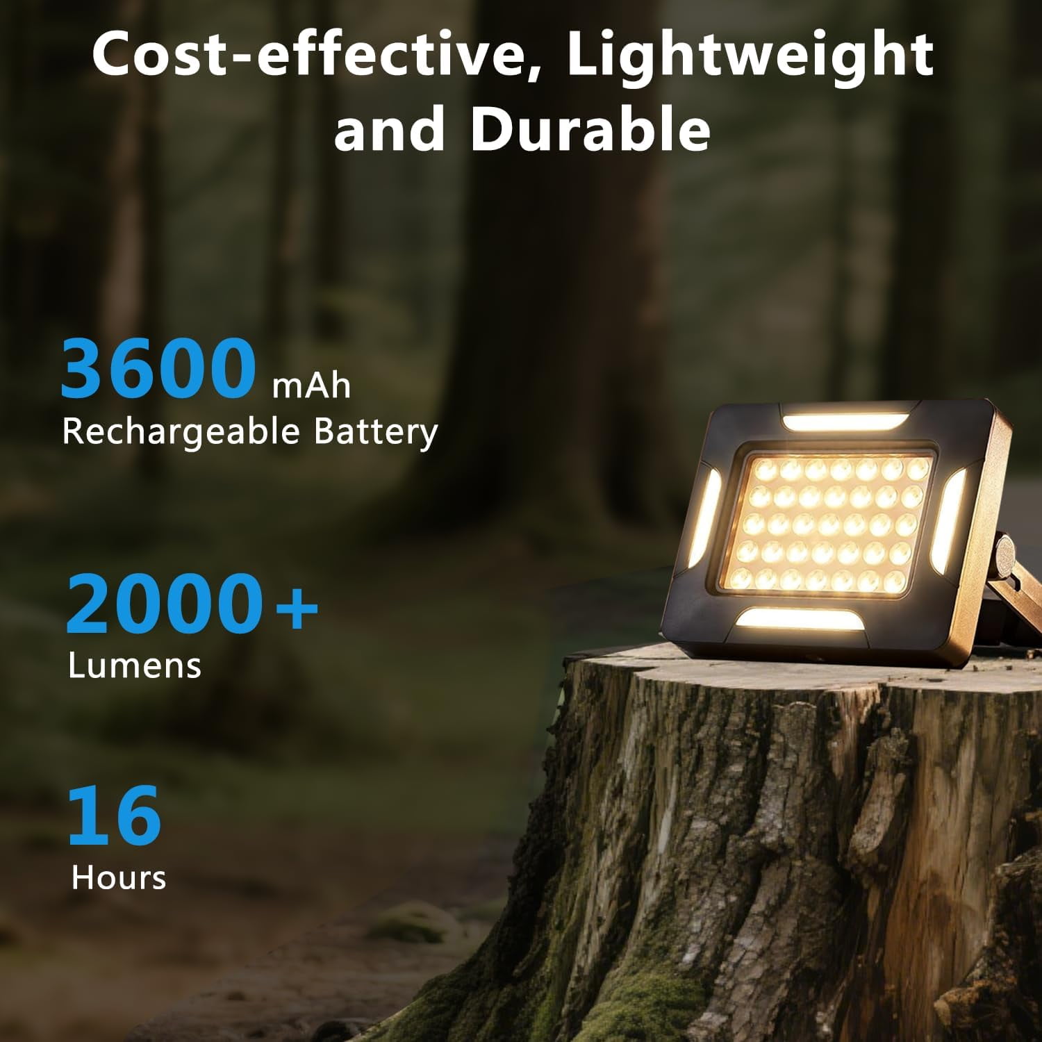 TRA-Solar Portable Camping Lights with Stand, 30W 2000LM Rechargeable ...